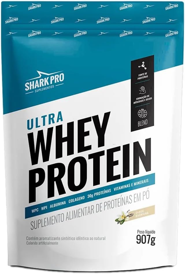 Ultra Whey Protein Sabor Baunilha Refil 907g Shark Pro | Amazon.com.br