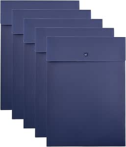 Amazon.com : VANRA Vertical File Folders Poly Filing Envelope Plastic Project Folder with Snap ...