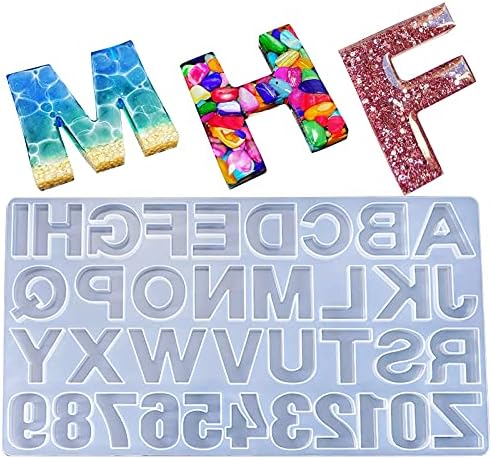 Amazon.com: LET'S RESIN Letter Molds for Resin, Ocean Wave Texture ...