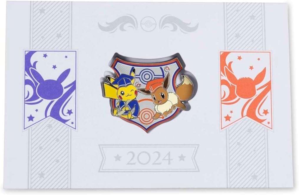 Amazon.com: Pokémon Center: Graduation Pikachu & Eevee 2024 Pokémon Pin ...
