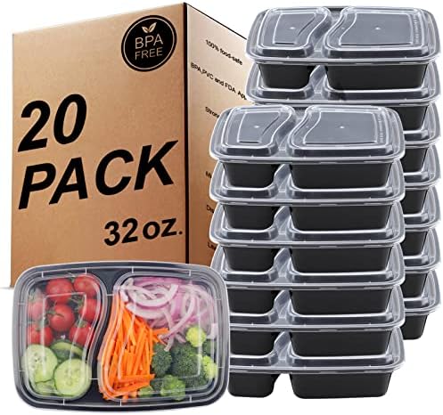 KINGHON Meal Prep Containers Set of 10 Pcs - 1000ml/32oz Food Prep ...