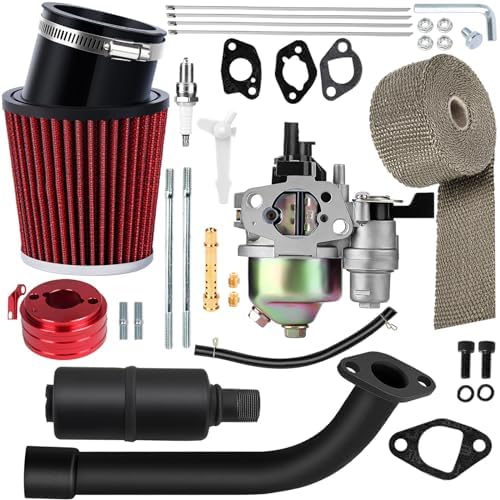 Amazon.com: SOFO 212cc Racing Carburetor Exhaust Pipe Muffler Kit - for ...