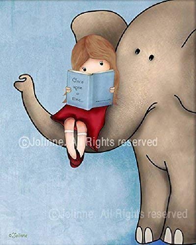 Amazon.com: Girls Room Wall Art Elephant Poster for the Nursery Kids ...