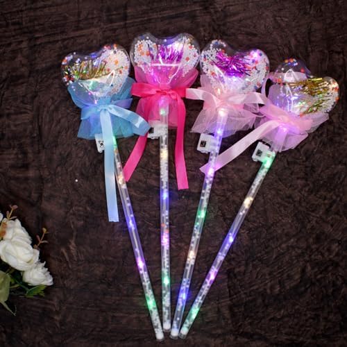 BOXO Lighting Magic Wand Led Sticks Bow Handheld Heard Heart Shape Glow ...