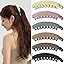 Amazon.com : 6 Pack Small Banana Hair Clips for Women Non Slip Ponytail Banana Clip for Thin ...