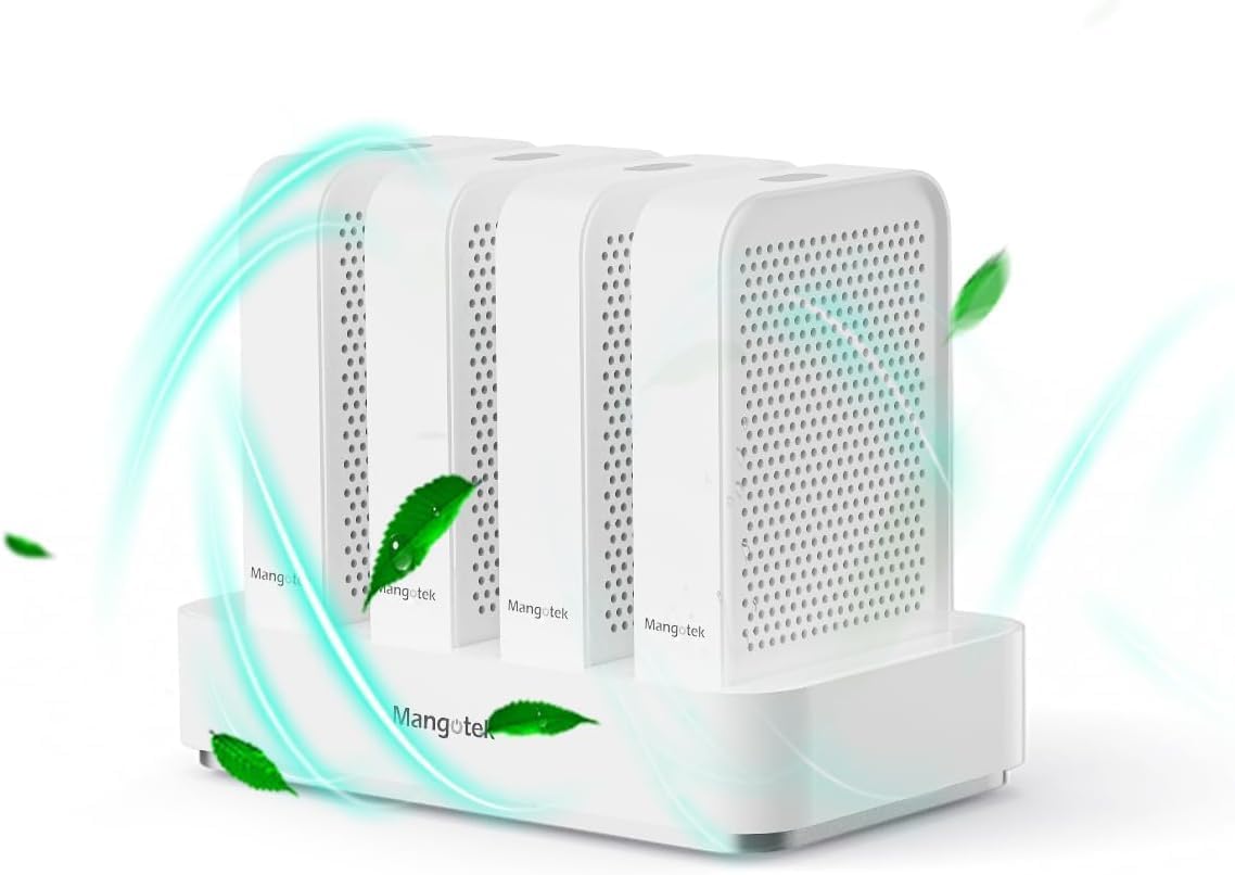 Amazon.co.jp: マンゴテック(Mangotek) 除湿機 小型 繰り返し使える 四点同時に乾燥でき 無電源 静音 【クロゼット ...