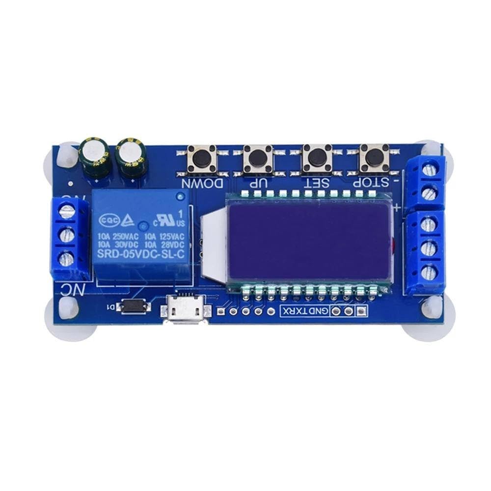Micro USB Digital LCD Display Time Delay Relay Module DC 6-30V Control ...