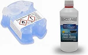 Braun Clean and Renew Cartridge + Shaver Cleaner Fluid Refill Bottle ...