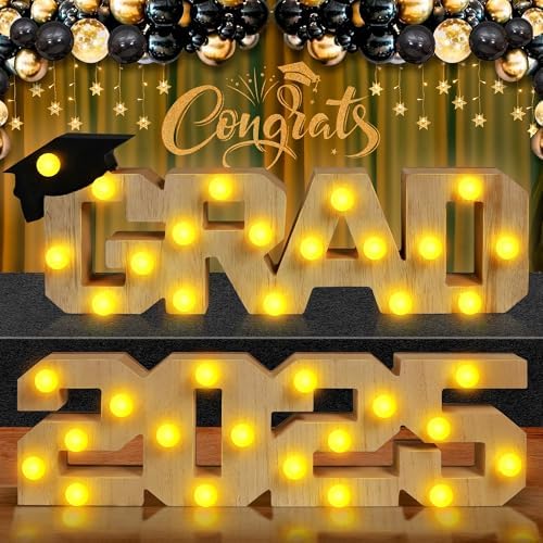 Amazon.com: Graduate LED Lights, 4 LED Marquee Light Up Letters“ GRAD ...