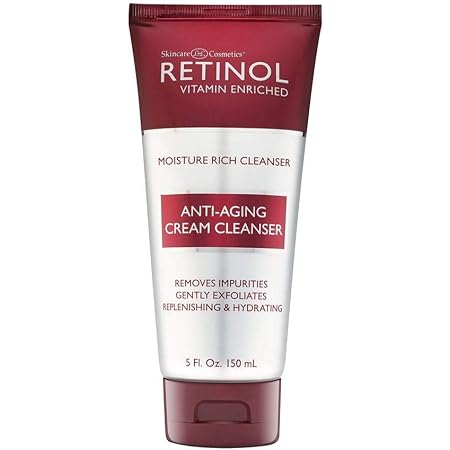 Amazon.com : Retinol Anti-Aging Cream Cleanser – Daily Deep Cleansing ...