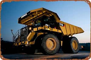 Amazon.com : Truck Caterpillar Sports posters Metal Sign Tin Metal ...