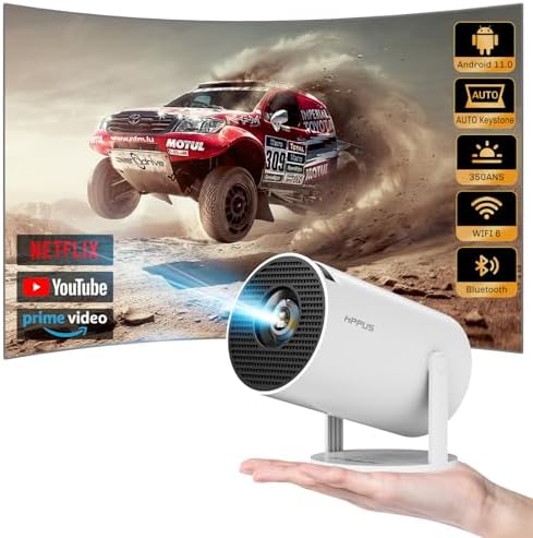 Amazon.com: HY300 Plus Electric Focus Mini Portable Projector, Auto ...