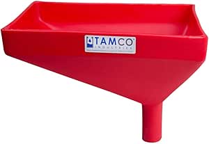 Amazon.com: 12inch x 8inch Rectangular Red Tamco Funnel with 1-1/2inch ...