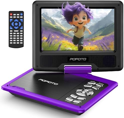 Amazon.com: POFOTO 9.5" Portable DVD Player for Kids and Car with 7.5 ...