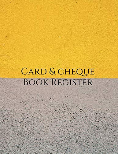 Card & Cheque Book Register: Personal Checking Account Payment Record ...