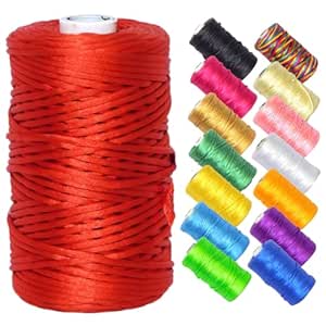 ecofynd 3mm, 80 Meters Silky Satin Nylon Cord (Purse Thread), Rattail ...