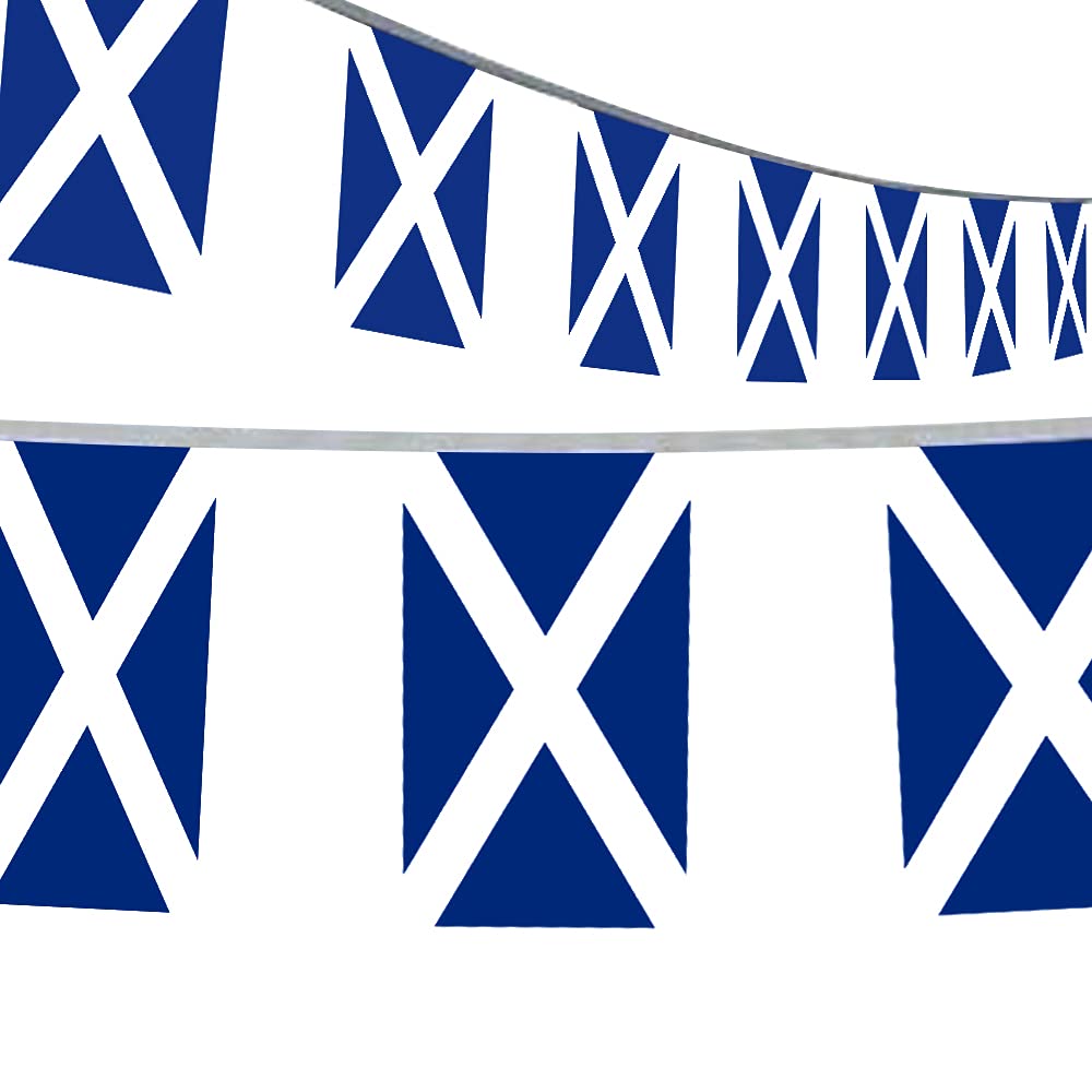 30 Scottish Flag 9m Bunting Scotland St Andrews Cross Banner Decoration ...