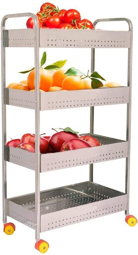Swadhin Stainless Steel Perforated Folding 4-Tier Fruits & Vegetable ...