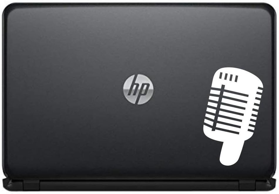 Amazon.com: Microphone Vinyl Decal Sticker for Computer MacBook Laptop ...