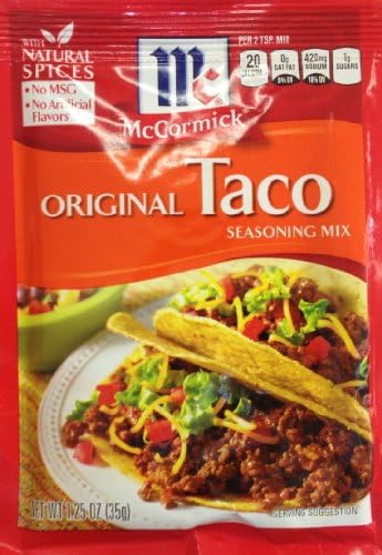 Amazon.com: McCormick Original TACO Seasoning Mix 1.25oz (3 Packets ...