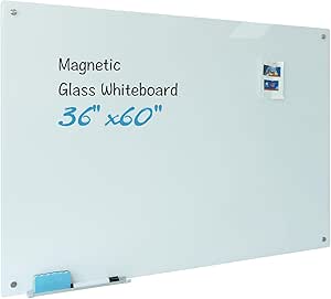 Amazon.com : Gooderboard Magnetic Glass Dry Erase Board 36"x60" Glass Whiteboard 36"x60" Wall ...