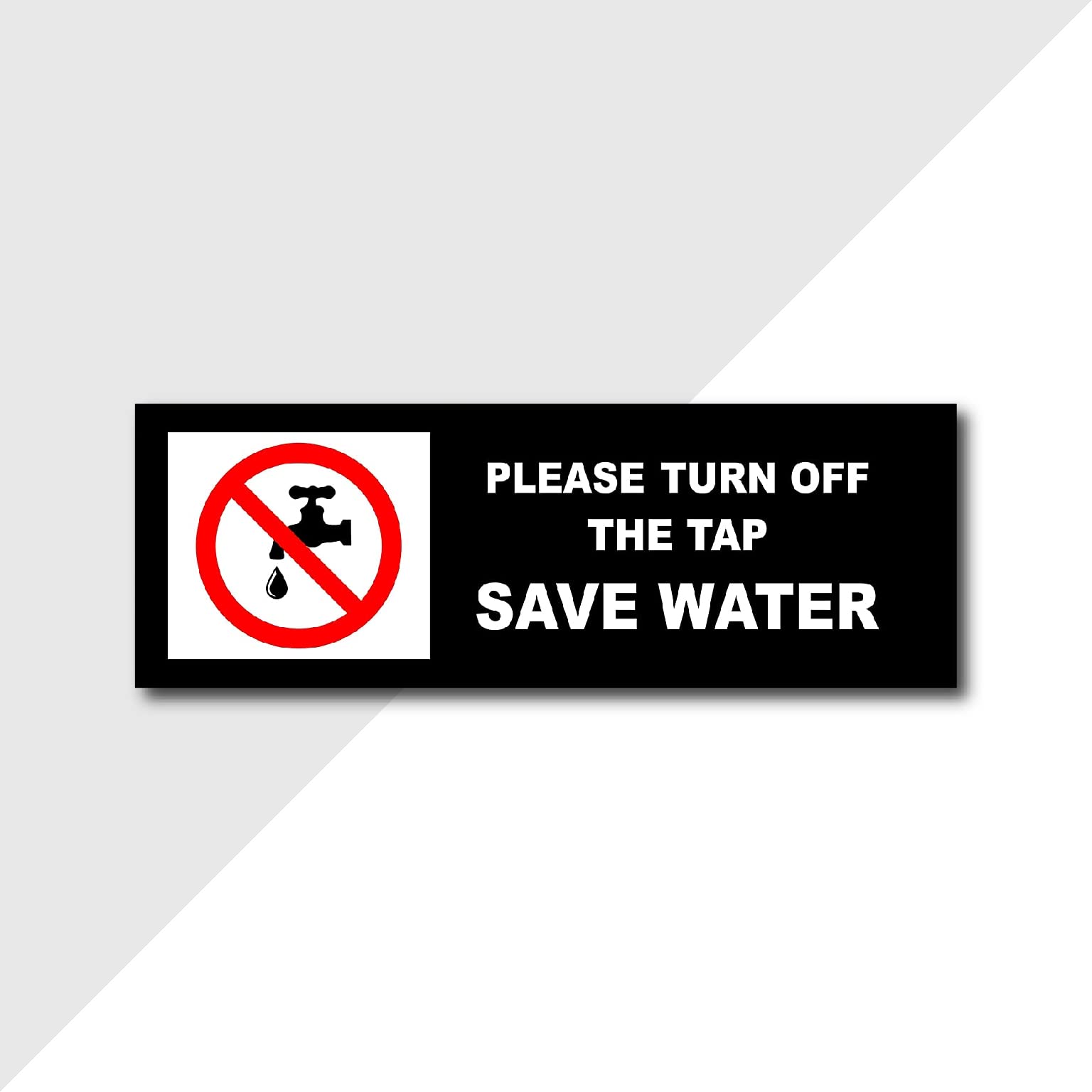 Buy BIRD'S MIND Please Turn Off The Tap Save Water Warning Sign Board ...