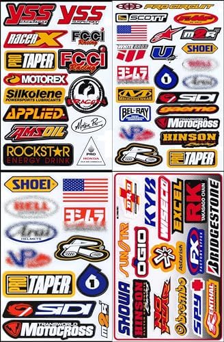 Graphic Dust Pack of 6 Random Stickers Dirt Bike Stickers Car Racing ...