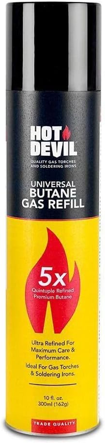Hot Devil 5x Purified Butane Gas Refill 300 ml : Amazon.com.au: Home ...