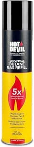 Hot Devil 5x Purified Butane Gas Refill 300 ml : Amazon.com.au: Home ...