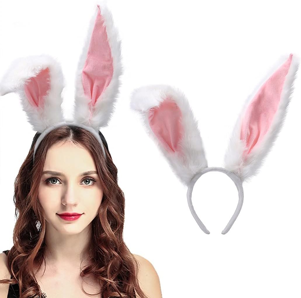 Amazon.com: Soft-Touch Bunny Ears (white & pink) Party Accessory (1 ...