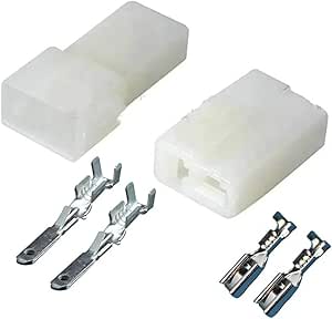 ROBAUN Connecteur de câblage électronique for Moto, 10 à 100 Jeux, 2 Broches, 2.8mm, mâle et ...
