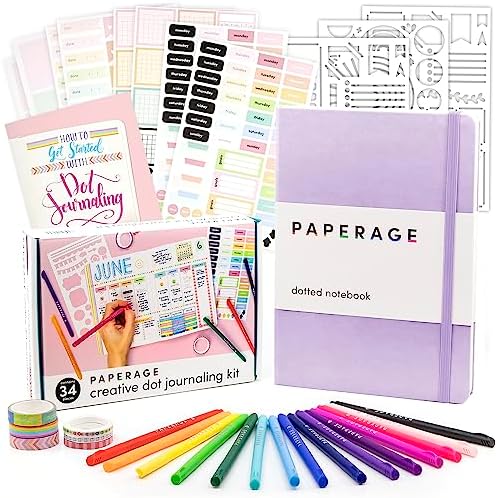 Amazon.com : PAPERAGE Bullet Journal Kit, Dotted Journaling Set ...