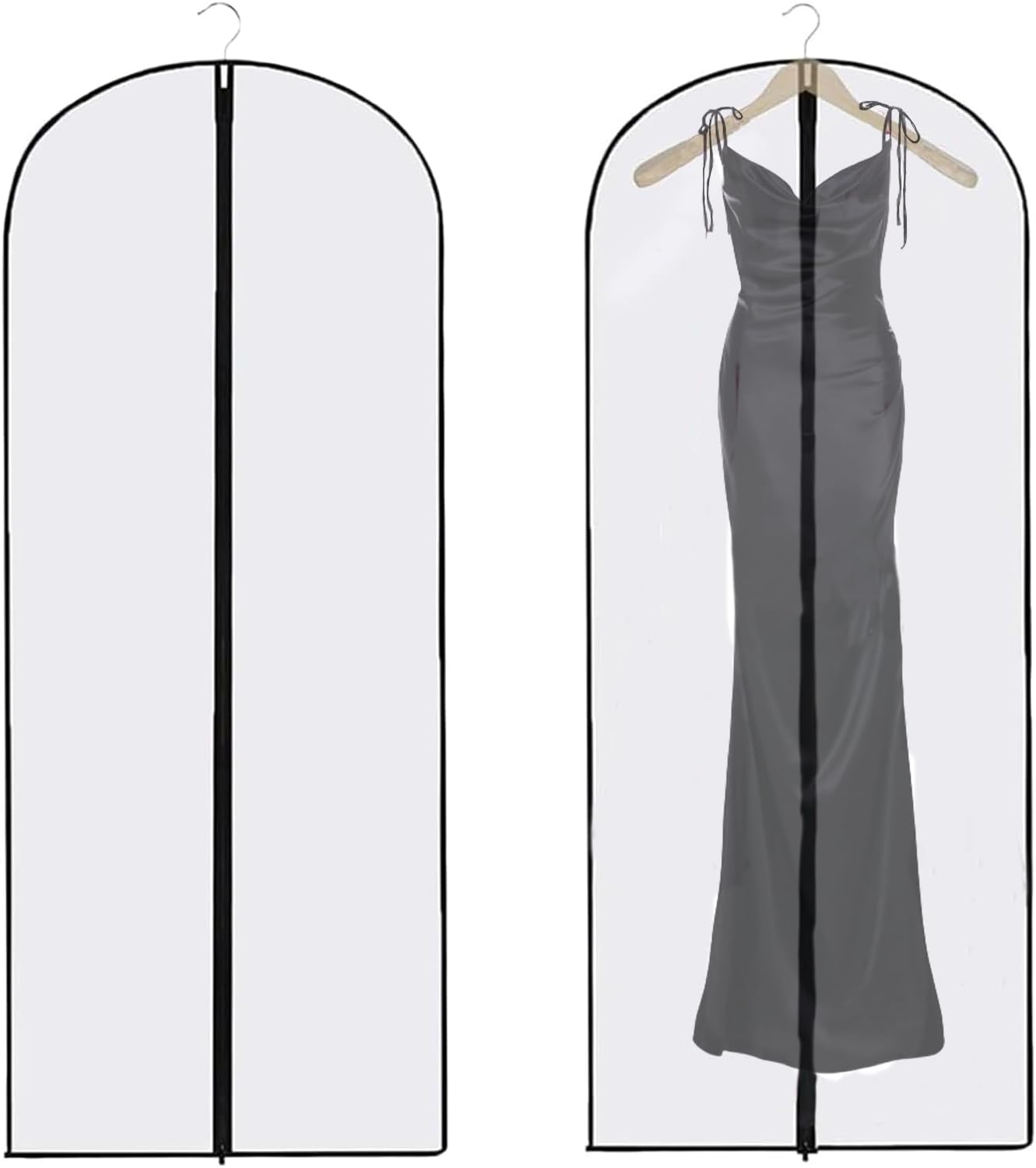 ZSRVAJ 2 Pcs Long Dress Bags Covers, Garment Bags Full Length for ...