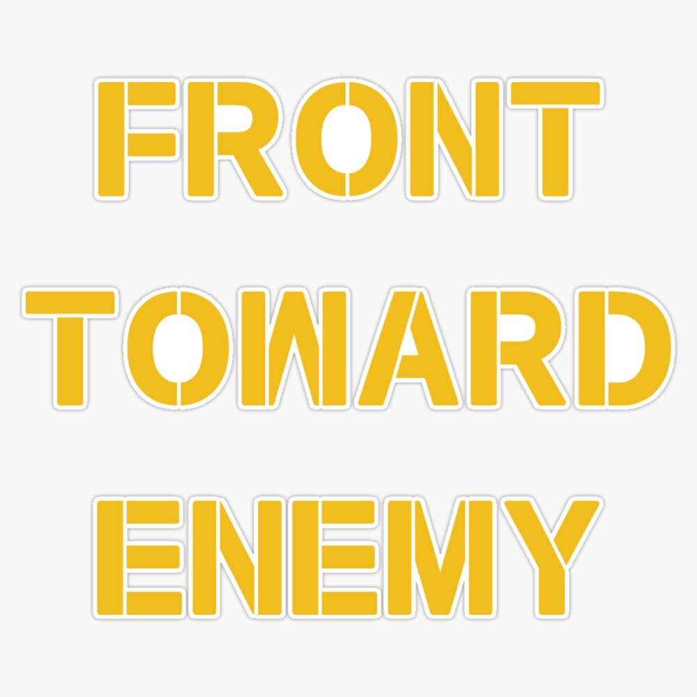 Amazon.com - FRONT TOWARD ENEMY Sticker Vinyl Bumper Sticker 6 Mil ...