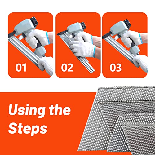 Snapklik.com : SITLDY 16 Gauge Angled Finish Nails, 20-Degree, 2000-Pack