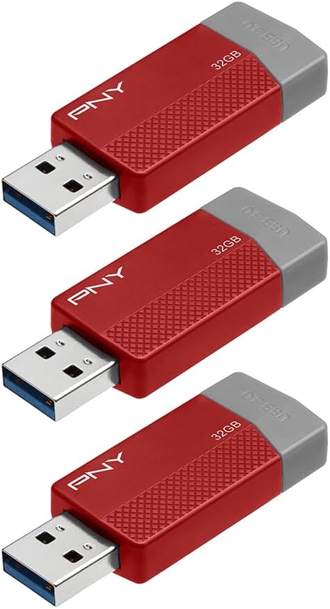 Amazon.com: 32GB PNY ODM Elite Edge USB 3.0 Flash Drive 3-Pack Red ...