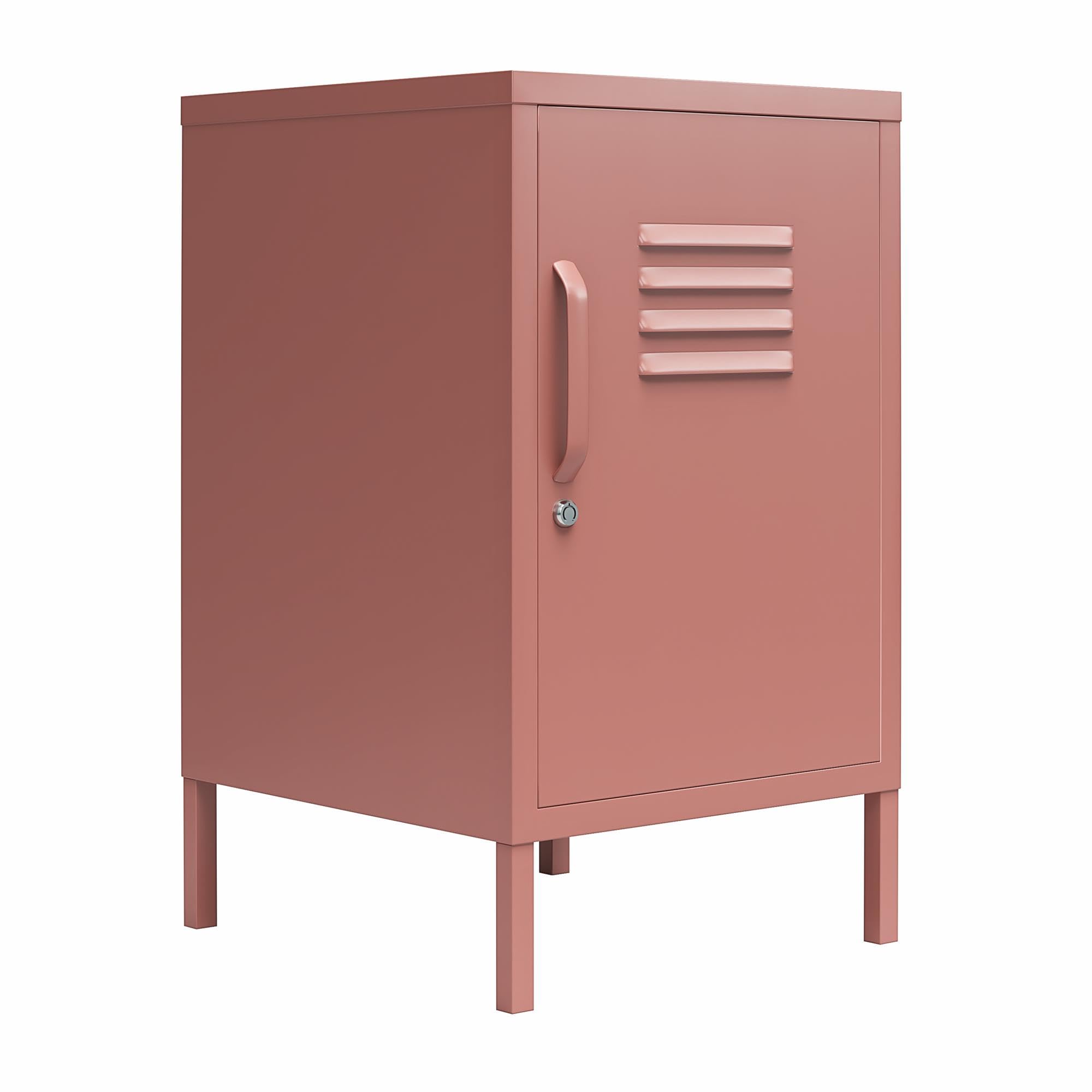 Snapklik.com : Novogratz Cache Metal Locker Style Living Room End Table