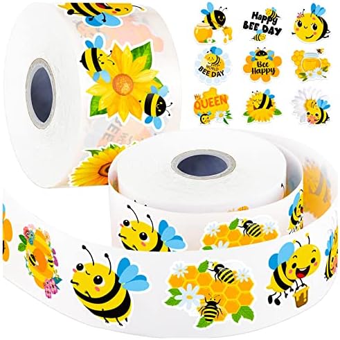Amazon.com: 500 Pieces Bee Theme Stickers for Kids Bee Honey Stickers ...