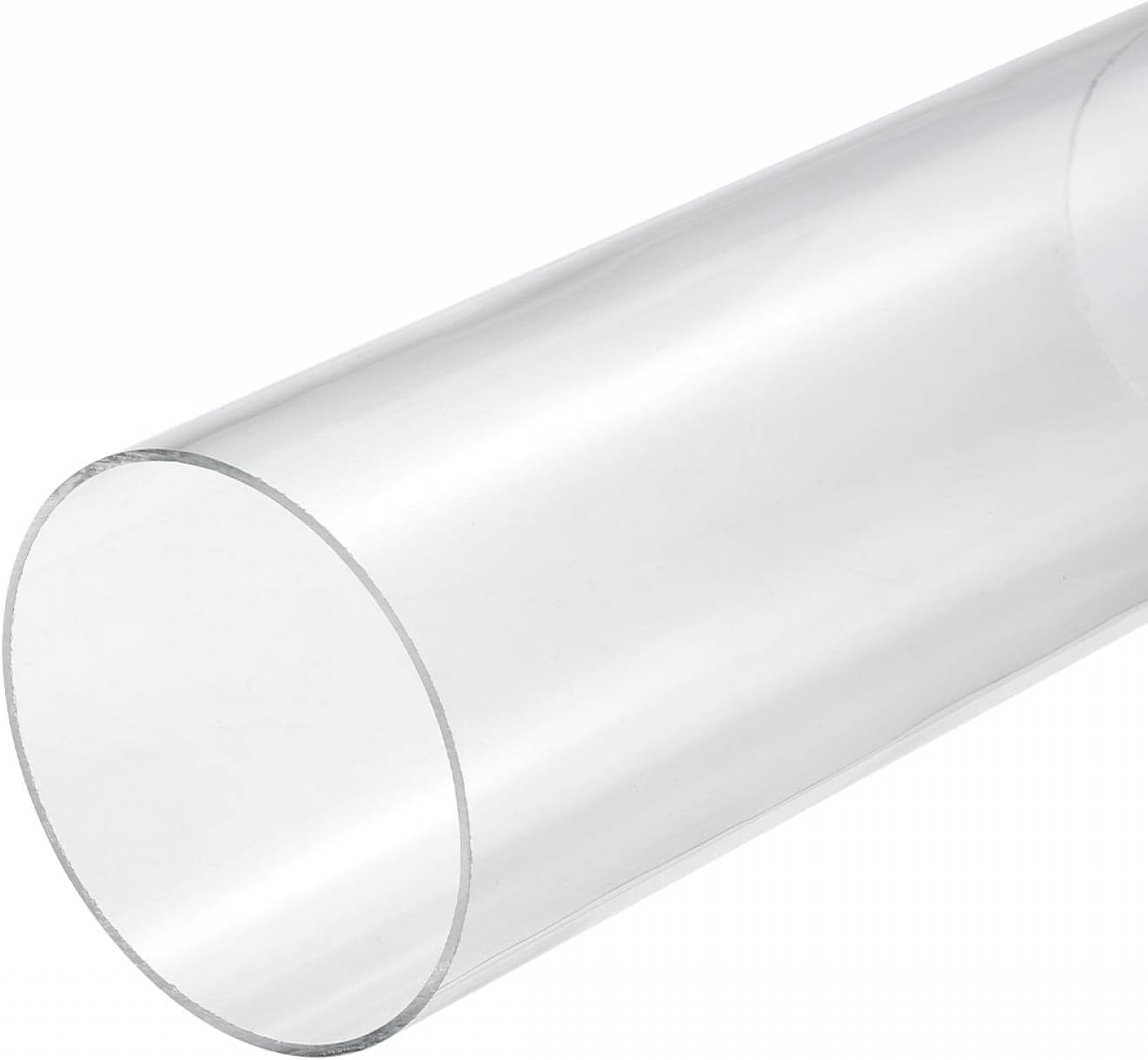 sourcing map Clear Rigid Acrylic Pipe 66mm ID x 70mm OD x 305mm Round ...