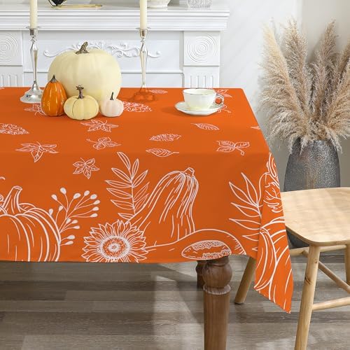 Amazon.com: Horaldaily Fall Tablecloth 60x84 Inch Rectangular ...