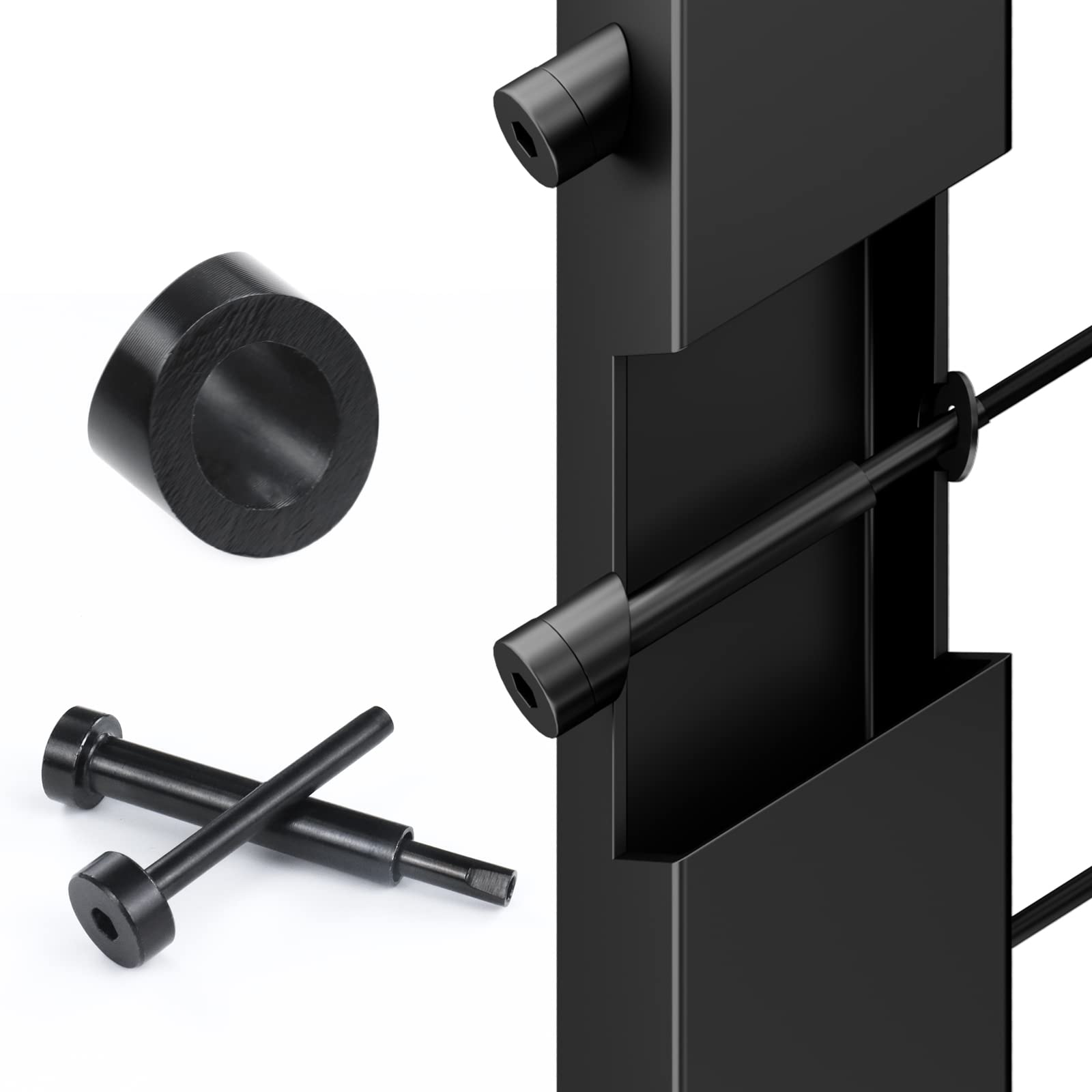 Muzata 20Pack ID 3/8” Black Stainless Steel Angle Beveled Washer 25 30 ...