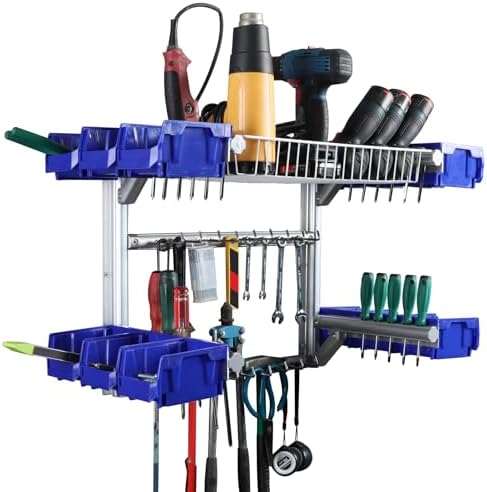Amazon.com: QTJH Wall Mounted Tool Organizer with Hardware Storage ...