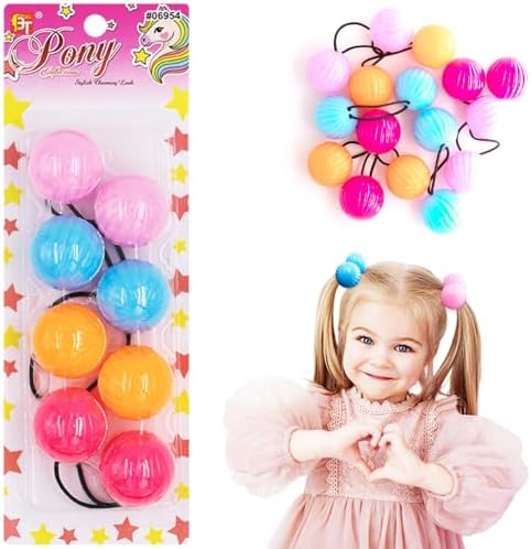 Amazon.com : 4 Pcs 40mm Large Ball Hair Ties Ponytail Holders Twinbead ...