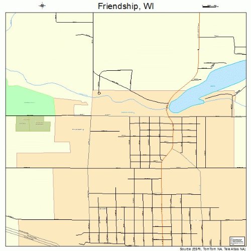 Amazon.com : Large Street & Road Map of Friendship, Wisconsin WI ...