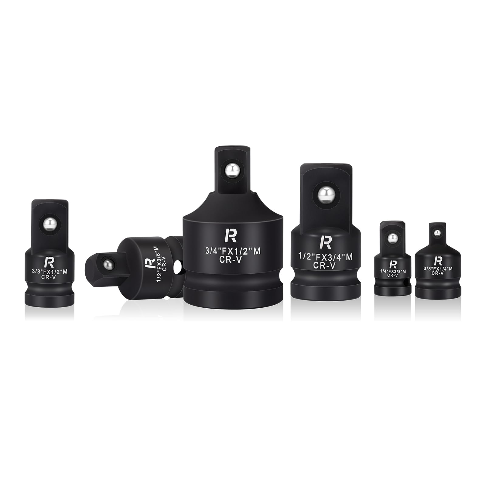 Amazon.com: Reniteco 6 PCS Impact Socket Adapter Reducer Set 1/4" 3/8 ...