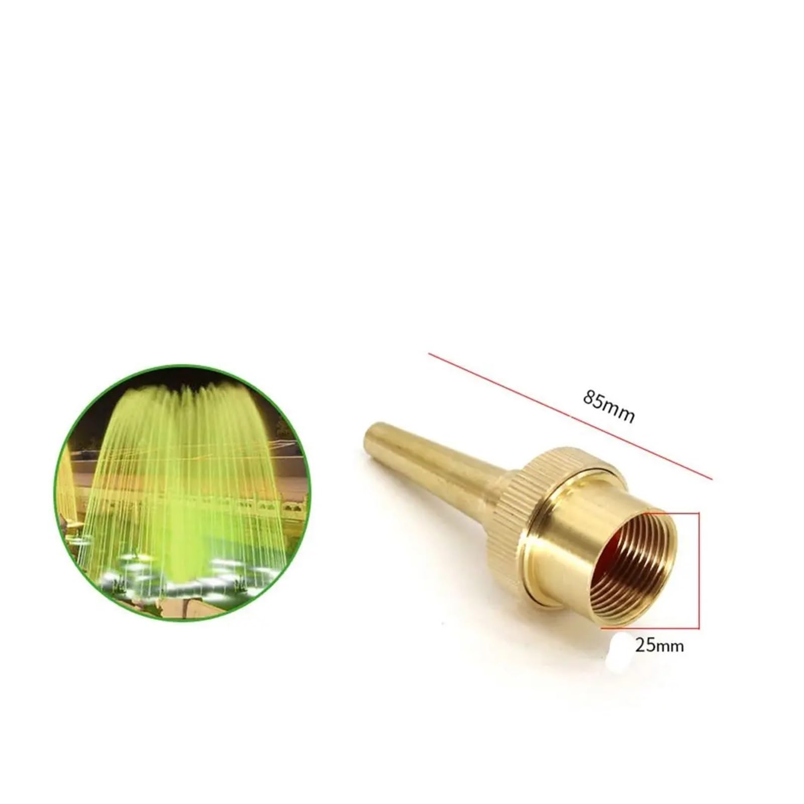 Snapklik.com : AWHZngE Brass Jet Straight Fountain Nozzles Adjustable 1 ...