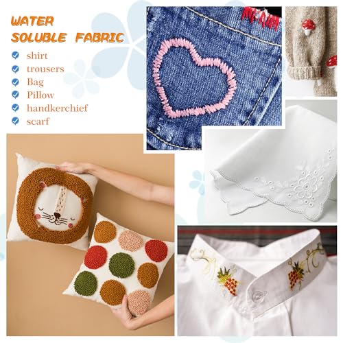 Snapklik.com : 6Pcs self-Adhesive Water Soluble Embroidery ...