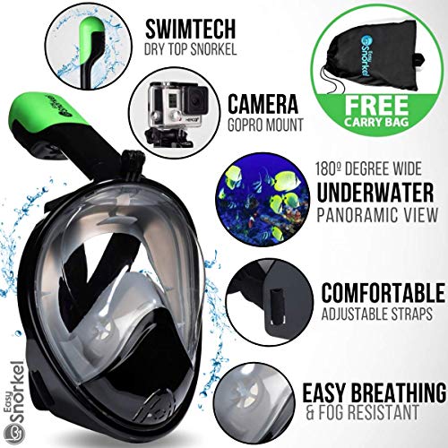 PRODIGY Full Face Snorkel Mask Adult Kids – 180° Panoramic Snorkeling ...