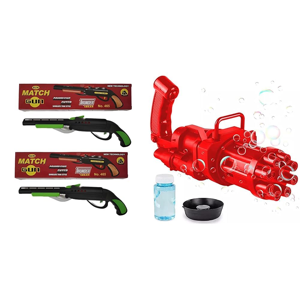 Buy GRAPHENE Diwali Fun Toy Gun Match-Stick Gun Pack of 2 8 Hole ...