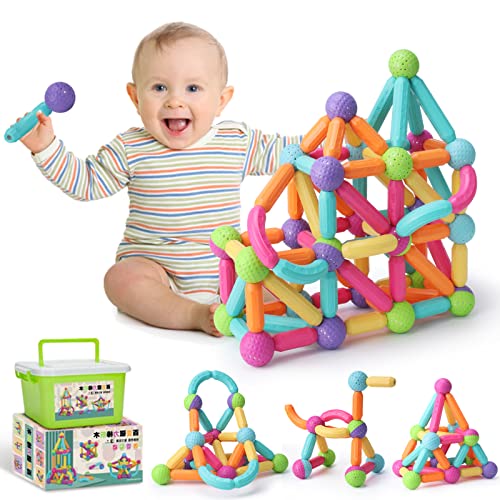 BMAG 46 PCS Magnetic Balls and Rods Set Magnet Building Sticks Blocks ...